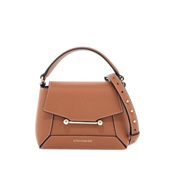 Strathberry | Bags | Strathberry Womens Brown Leather Nano Mosaic ...